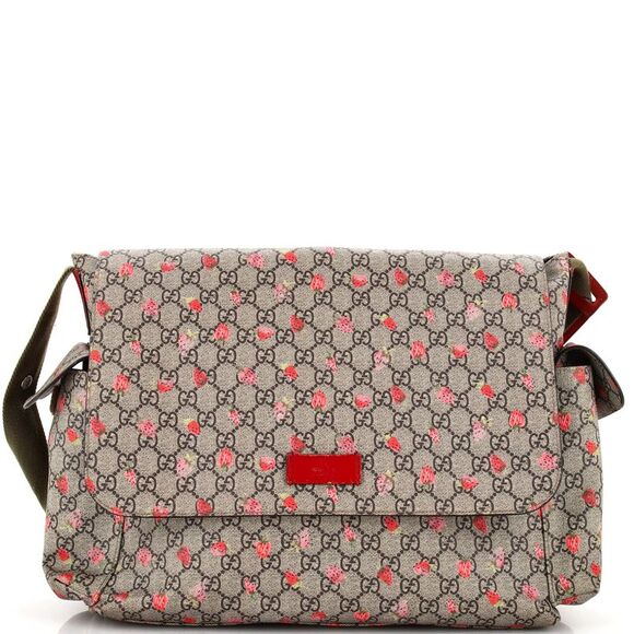 Gucci | Bags | Gucci Diaper Bag Printed Gg Coated Canvas Brown Print ...